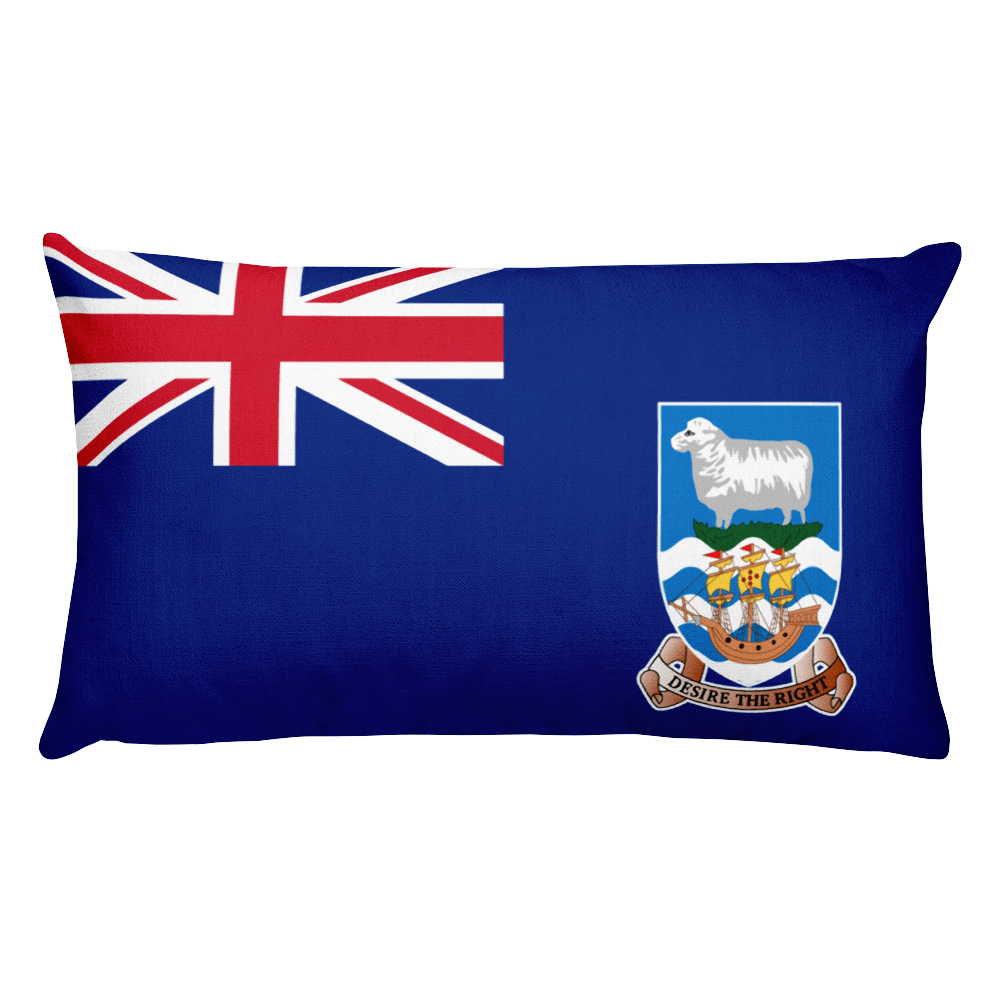Falkland Islands Flag Allover Print Rectangular Pillow | Design Express