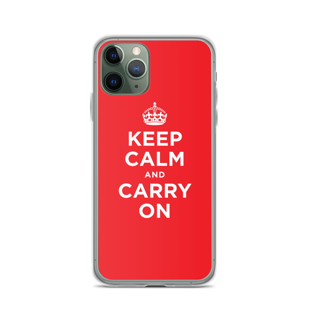 Red Keep Calm and Carry On iPhone Case – Design Express